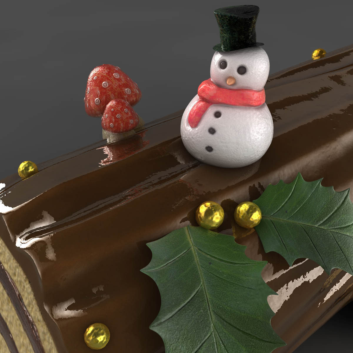Yule Log 3D model | CGTrader