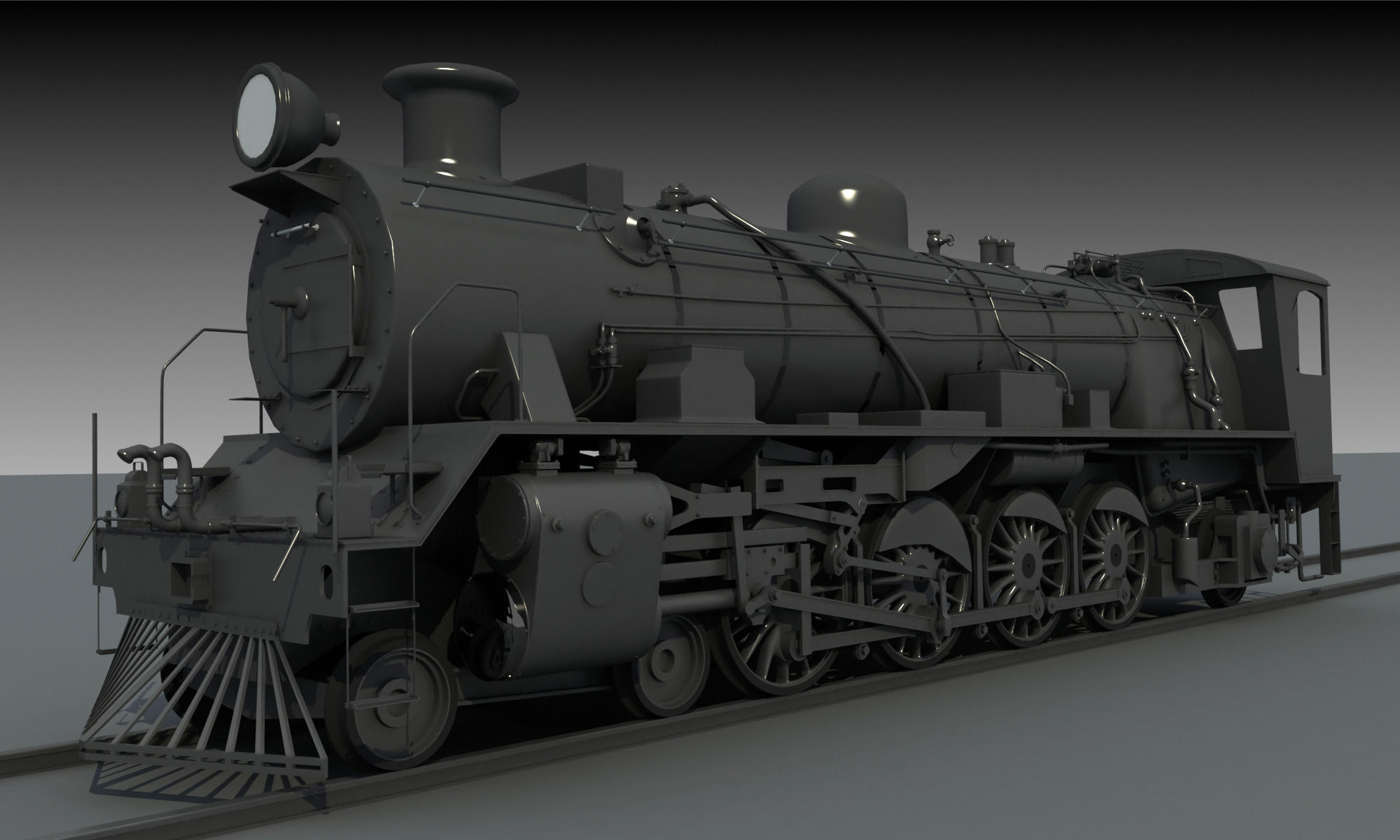 steam locomotive rsh 3D model | CGTrader