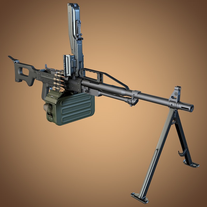 PKP Pecheneg Machine Gun 3D model | CGTrader