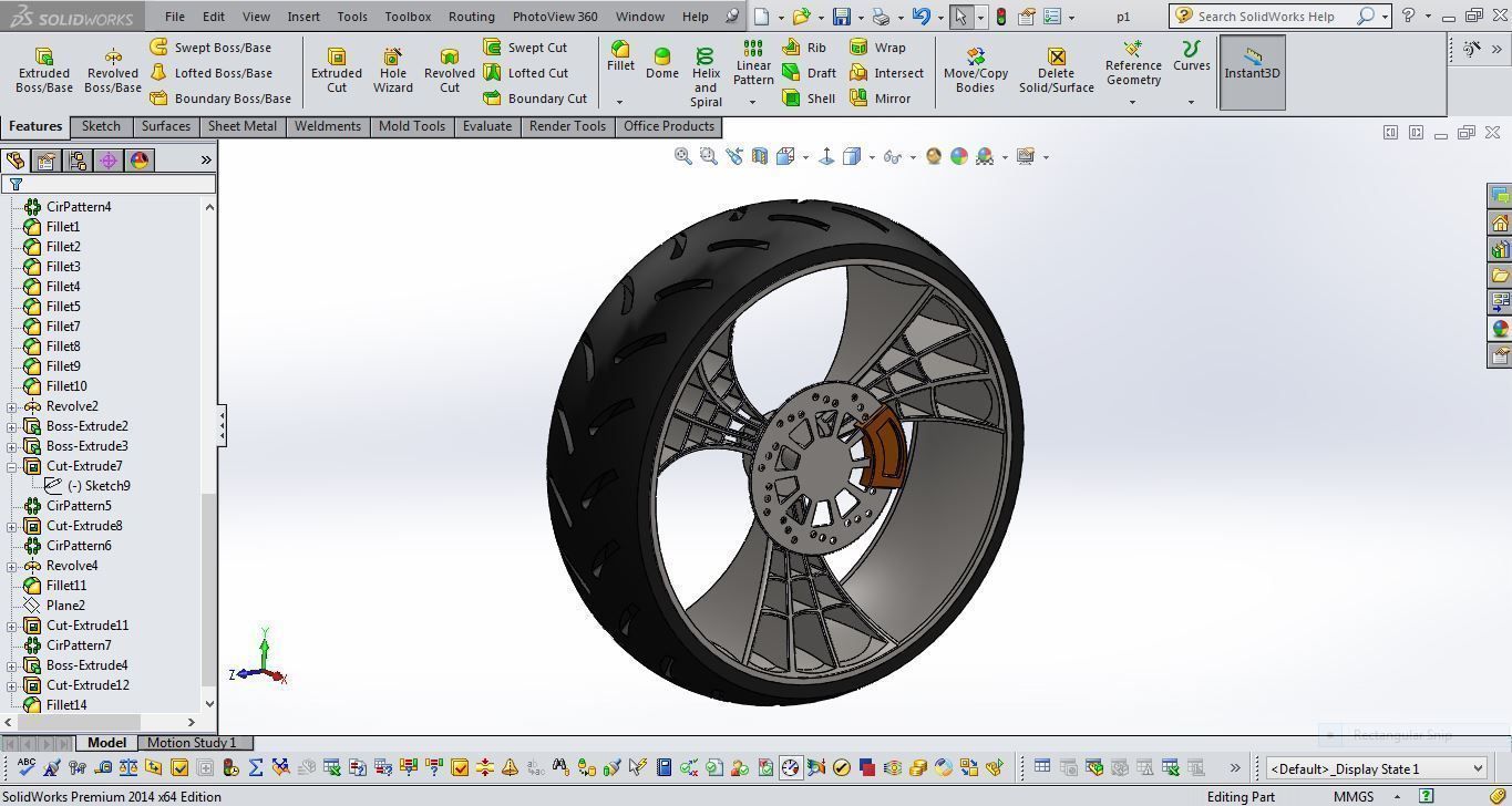 Motorcycle Rims free 3D model | CGTrader