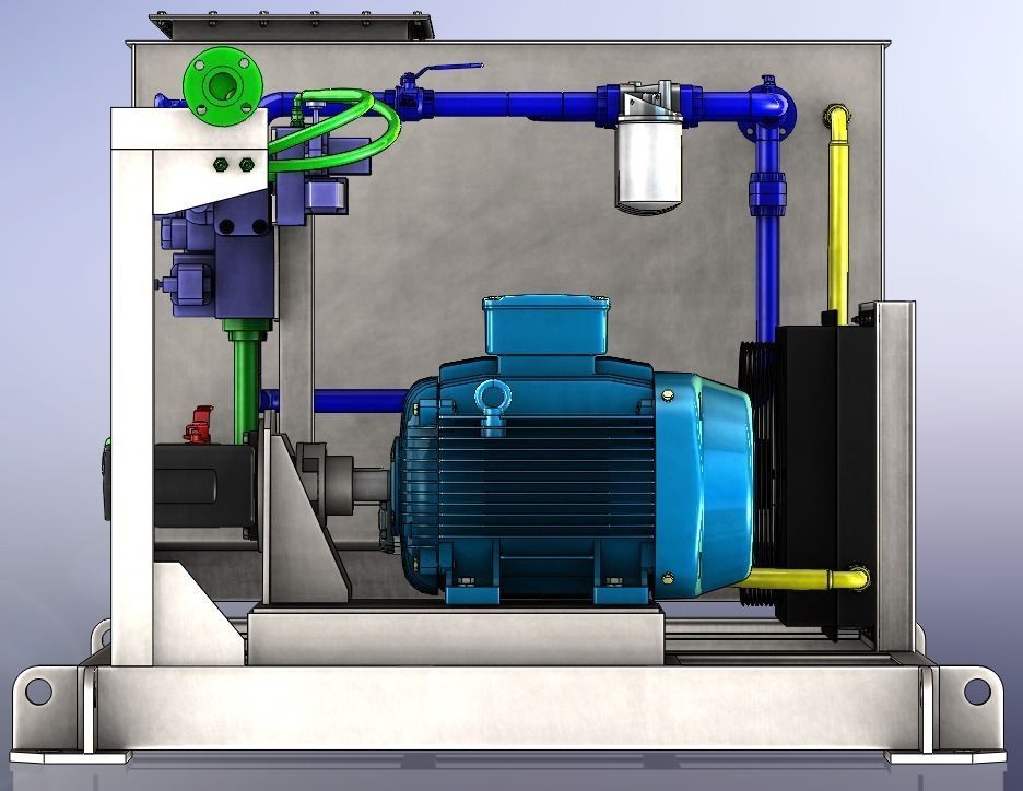 Hydraulic Power Unit free 3D model | CGTrader
