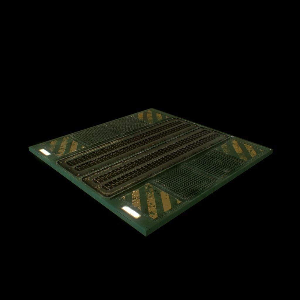 Sci-Fi Floor-panel 3D Model Game ready .obj .3ds .fbx .c4d .lwo .lw ...