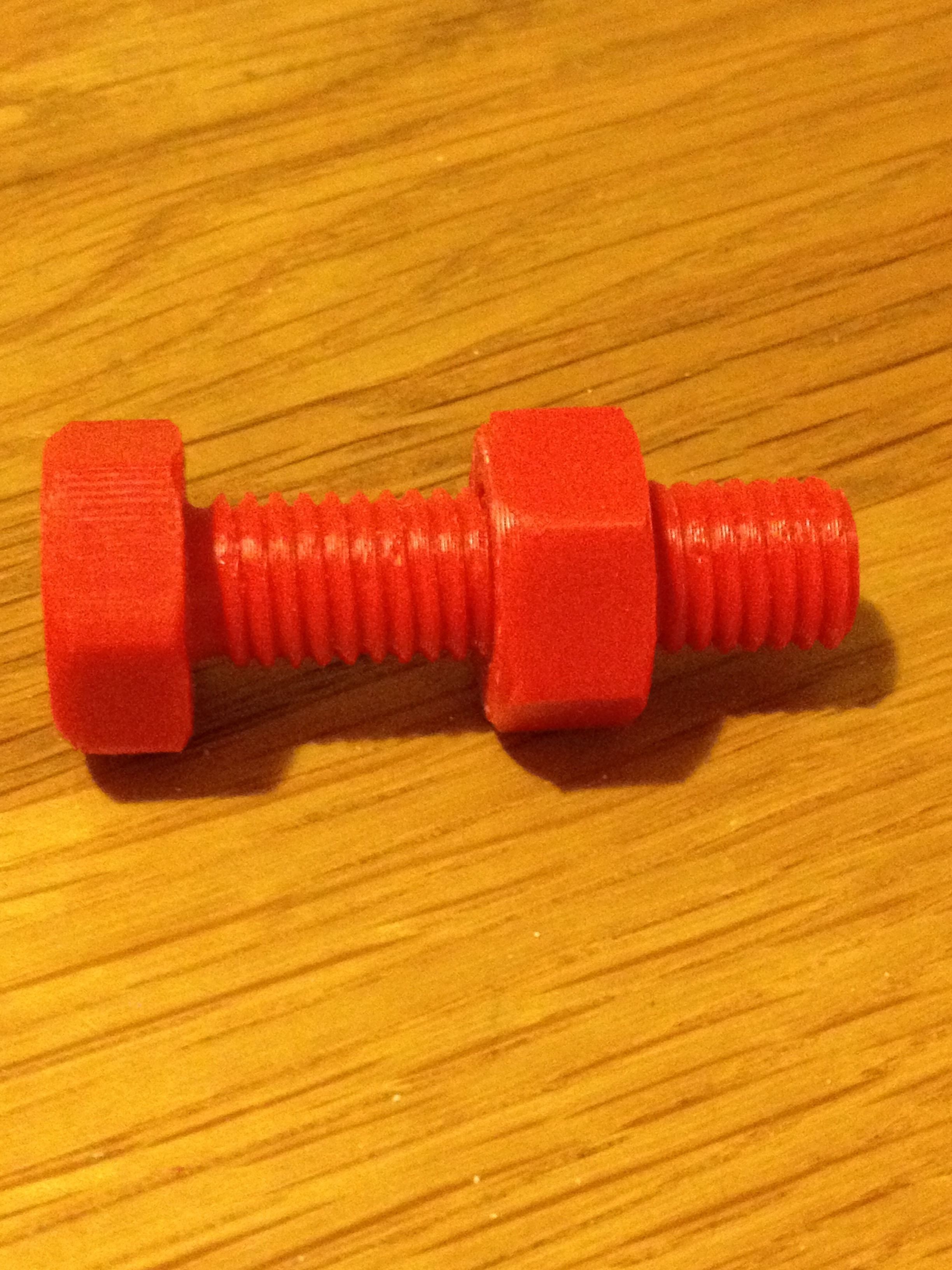 M12 Bolt and Nut free 3D model 3D printable | CGTrader