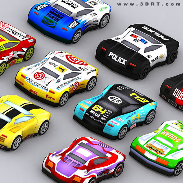 3D model 3DRT - Road Rush Speed Racers VR / AR / low-poly | CGTrader