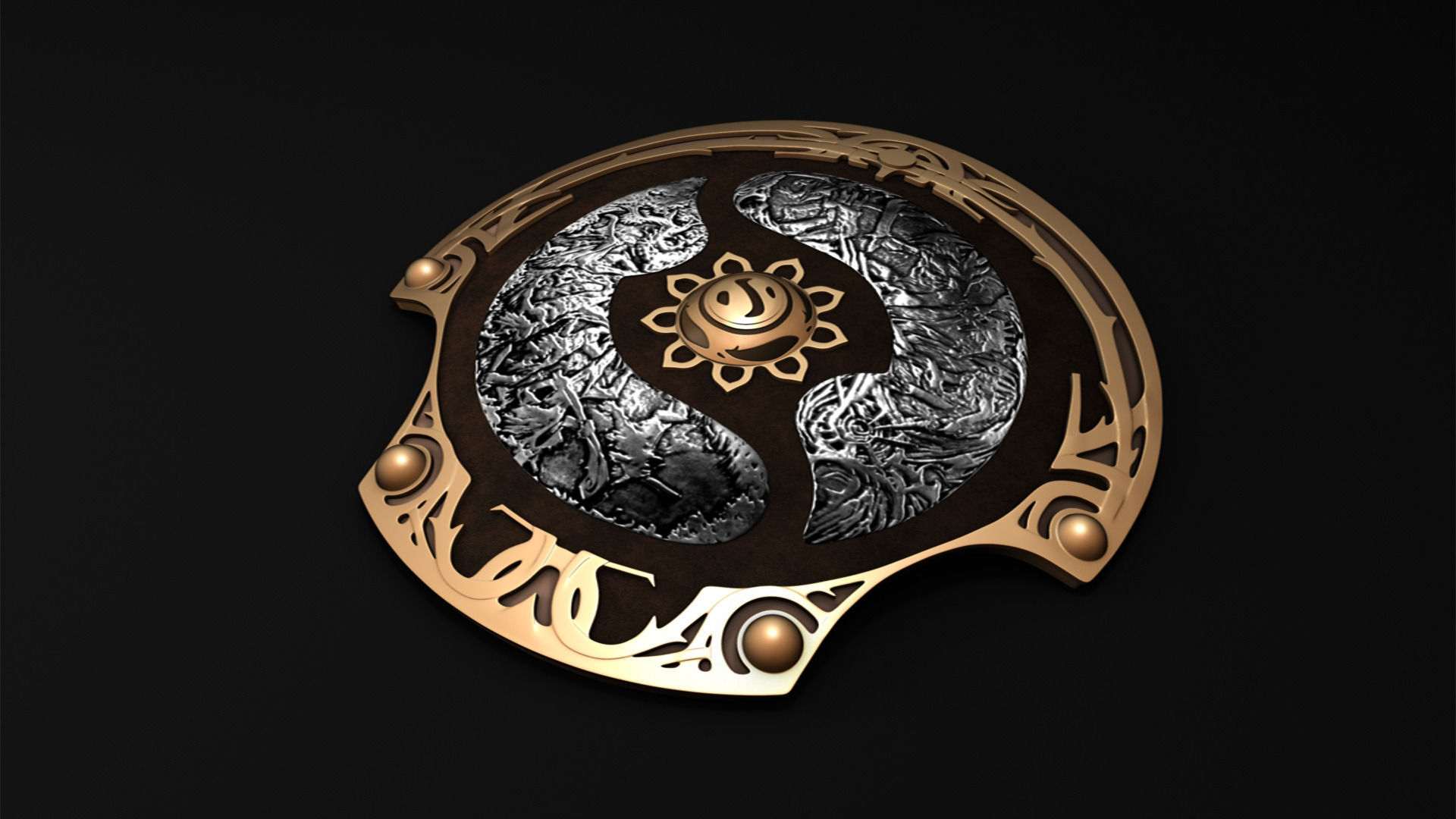 3D model Dota 2 Championship Shield VR / AR / low-poly | CGTrader