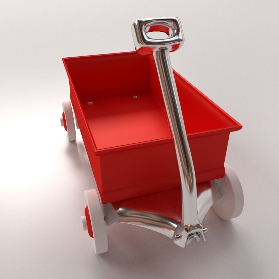 Red Wagon 3D model | CGTrader