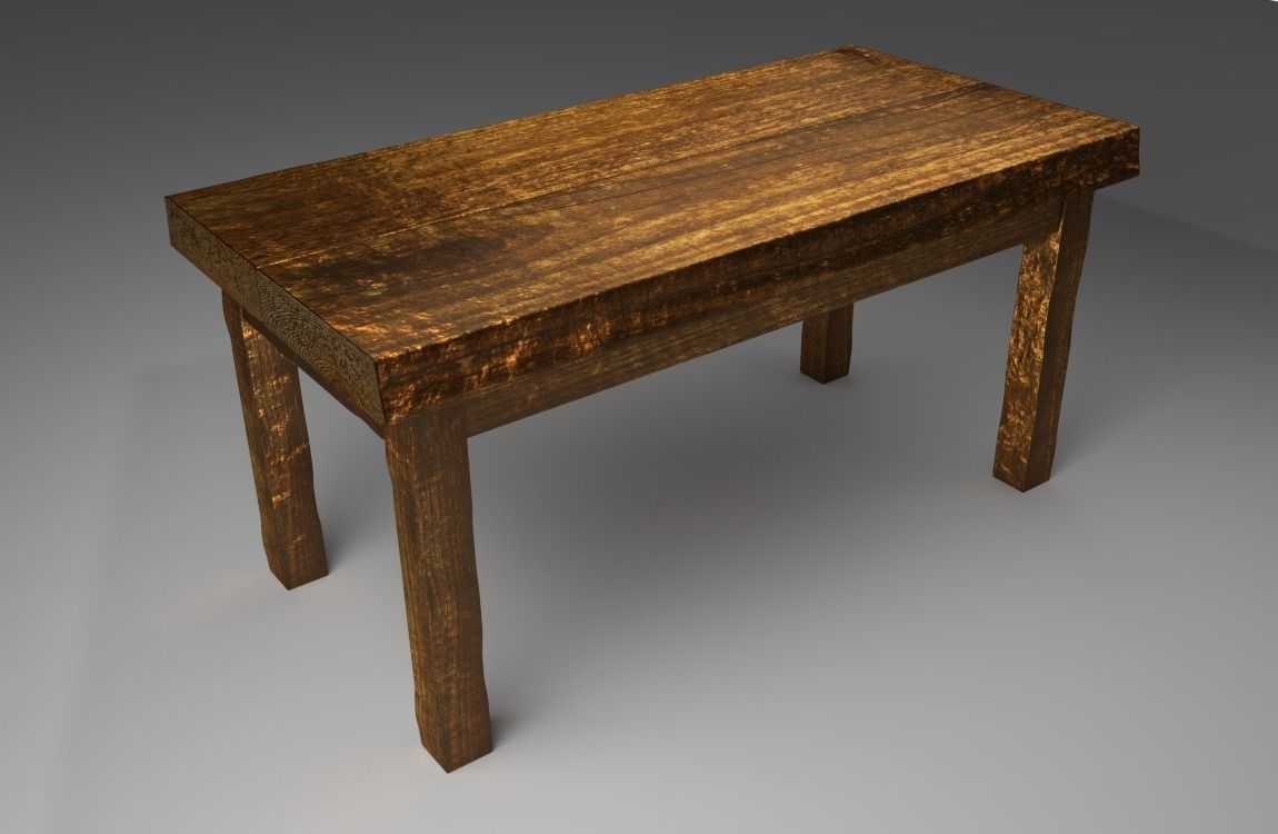 Table with texture 3D model | CGTrader