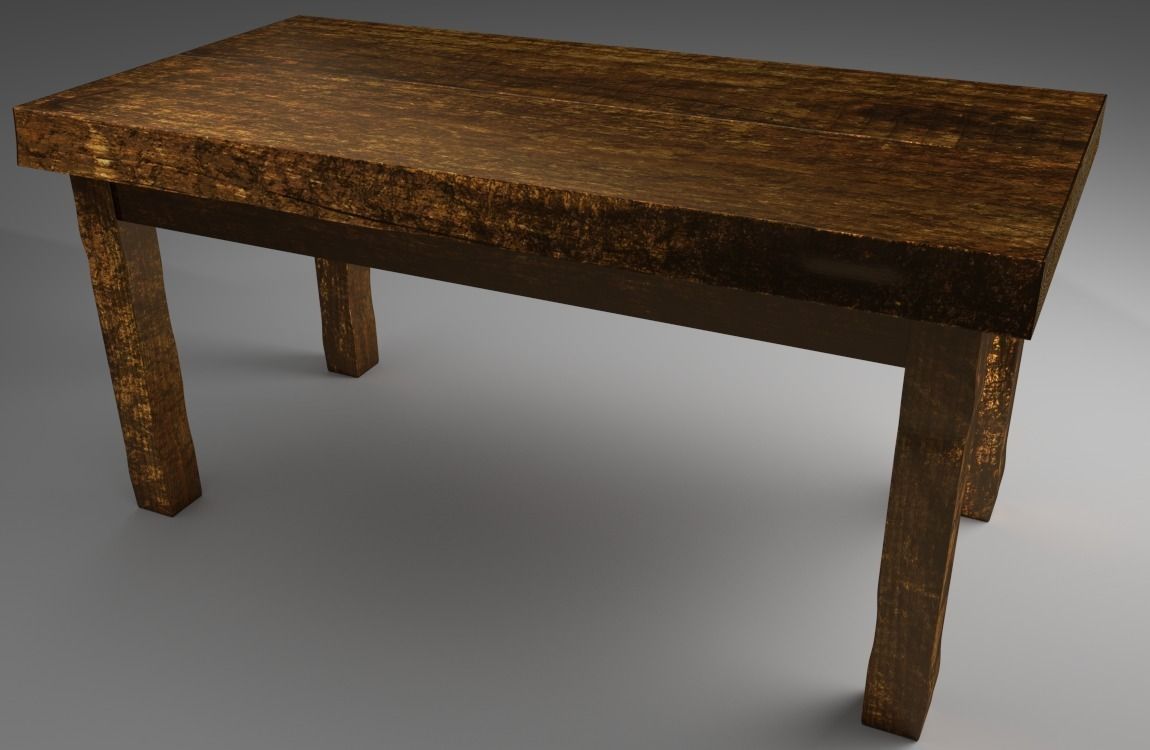 Table with texture 3D Model OBJ 3DS FBX BLEND | CGTrader.com