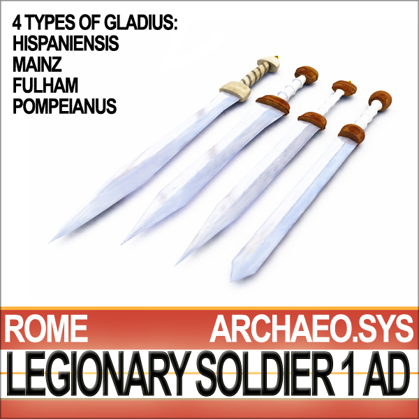 Ancient Rome Legionary Soldier Props Set 3D model | CGTrader
