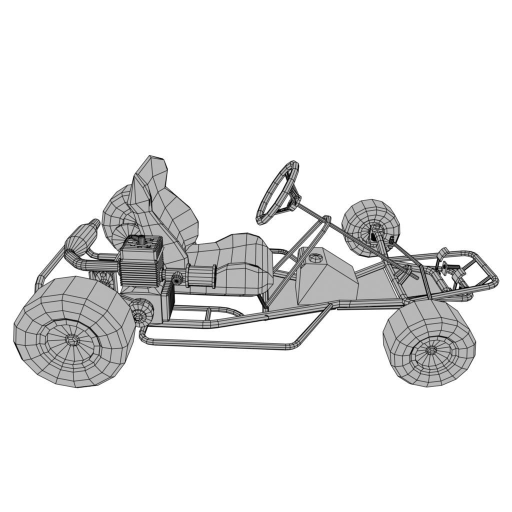 Go Kart 3D Model Game ready .fbx .ma .mb - CGTrader.com