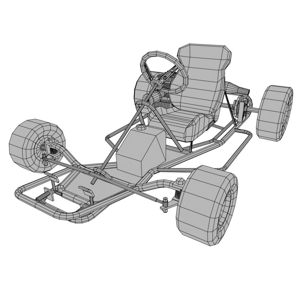 Go Kart 3D Model Game ready .fbx .ma .mb - CGTrader.com