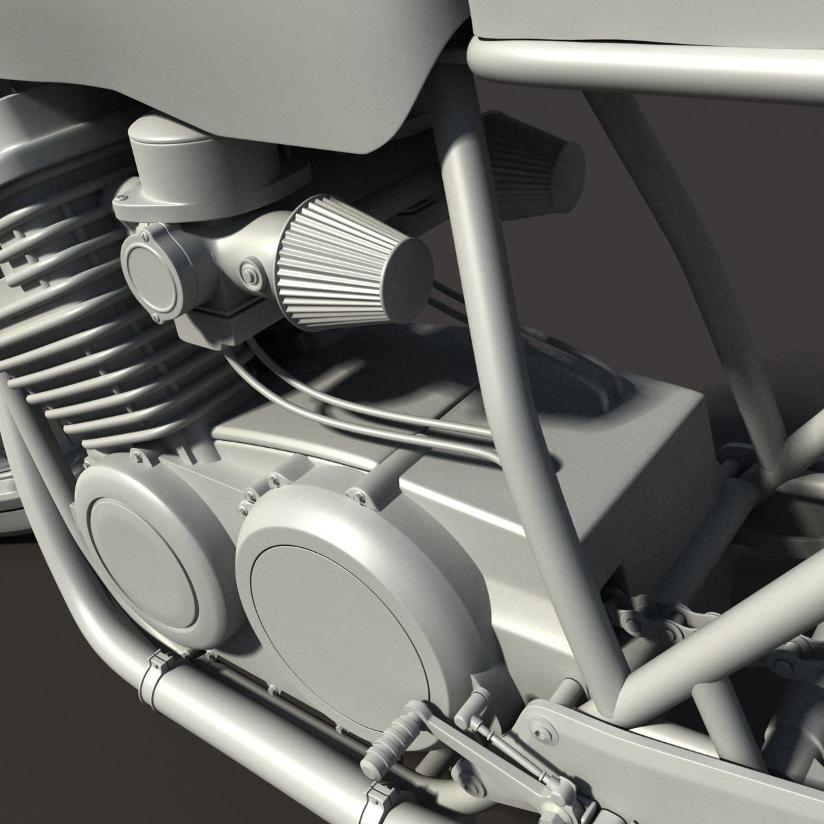Cafe Racer Motorcycle 3D model rigged | CGTrader