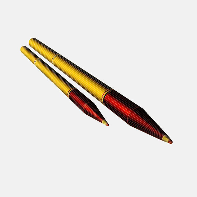 3D model Fadjr-3 and Fadjr-5 Rockets VR / AR / low-poly | CGTrader