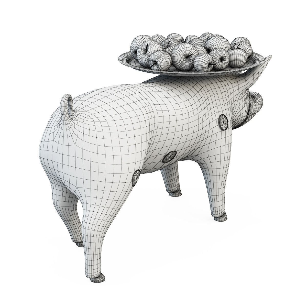 MOOOI pig on plate 3D model | CGTrader
