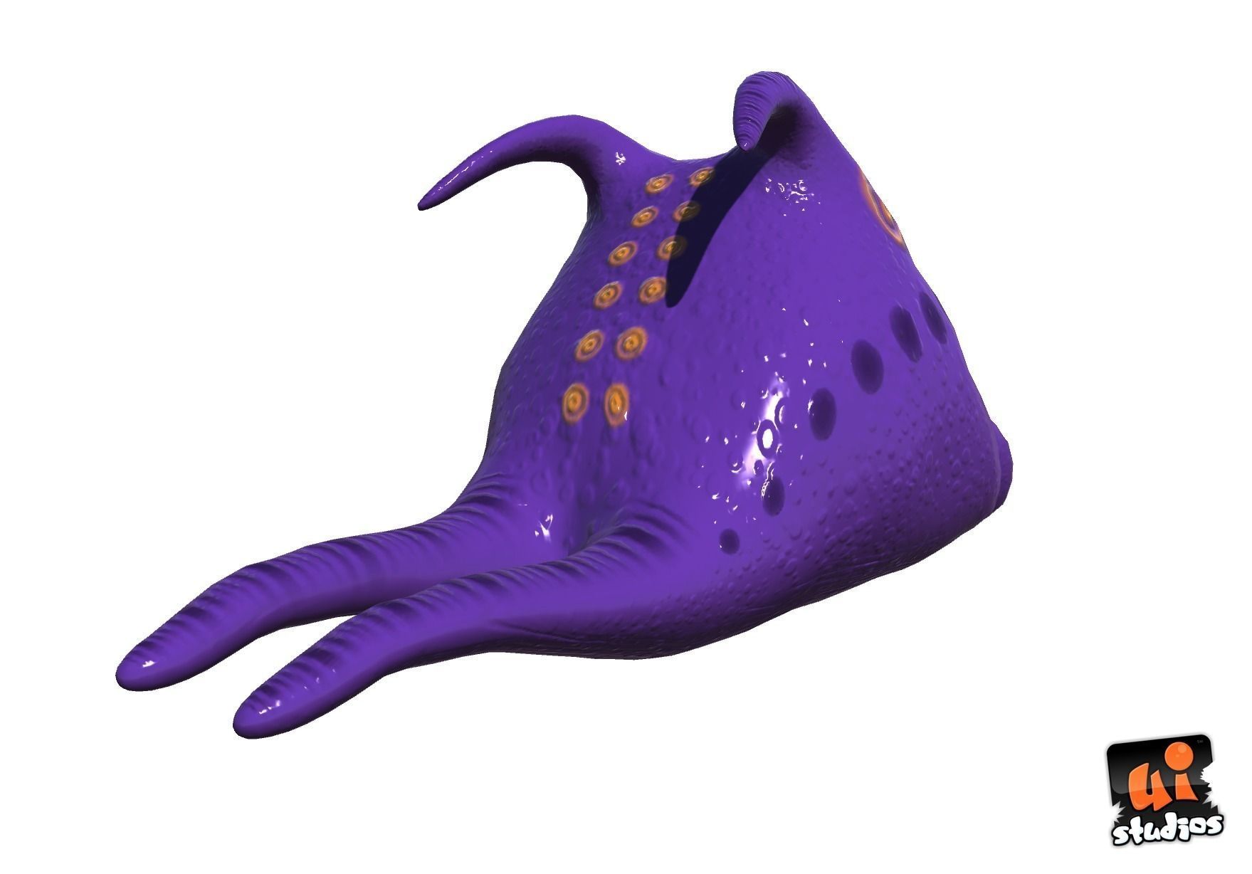 3D model Alien Slug VR / AR / low-poly rigged animated | CGTrader