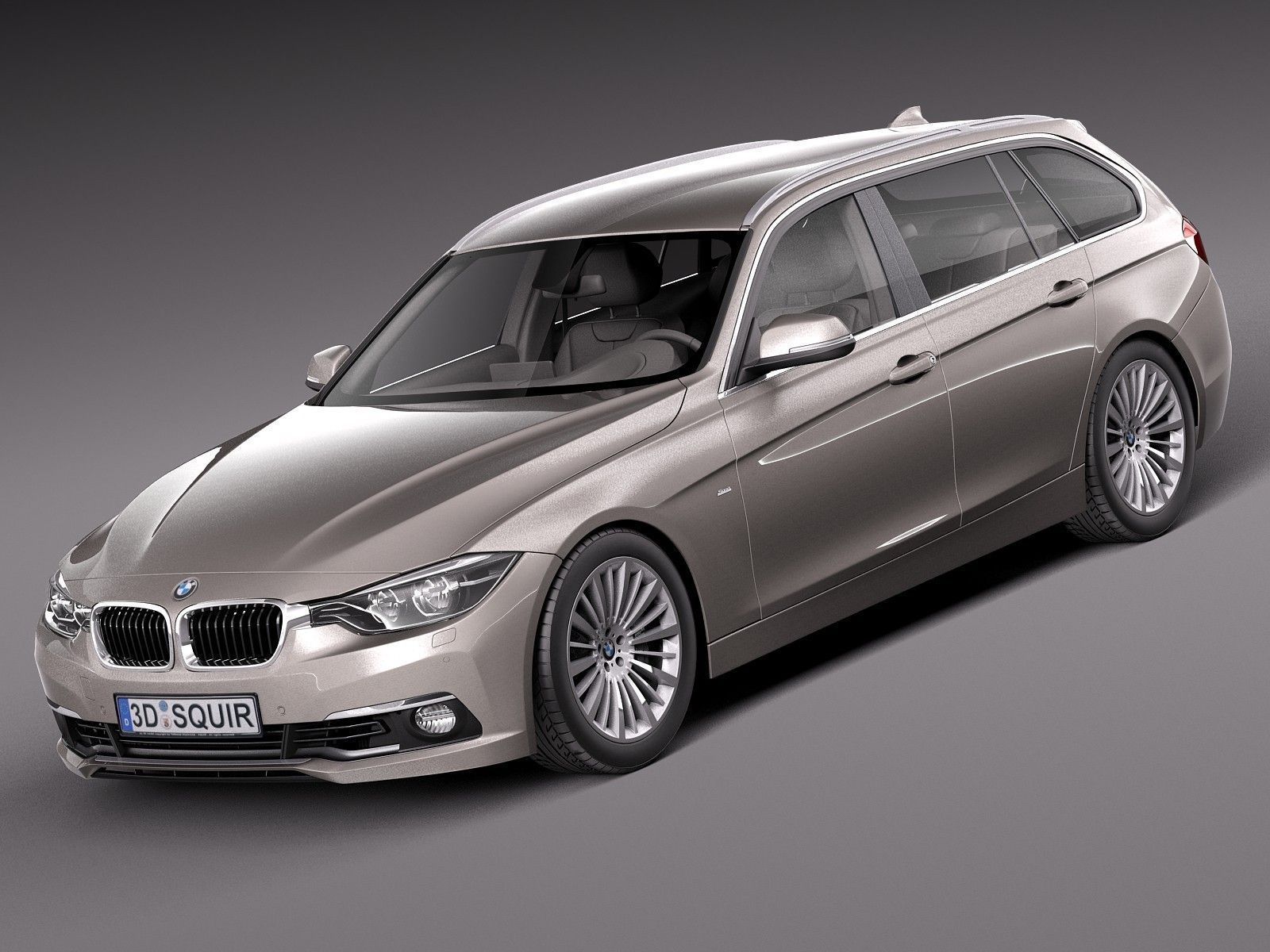BMW 3-Series Touring F31 2016 3D Model .max .obj .3ds .fbx .c4d .lwo ...