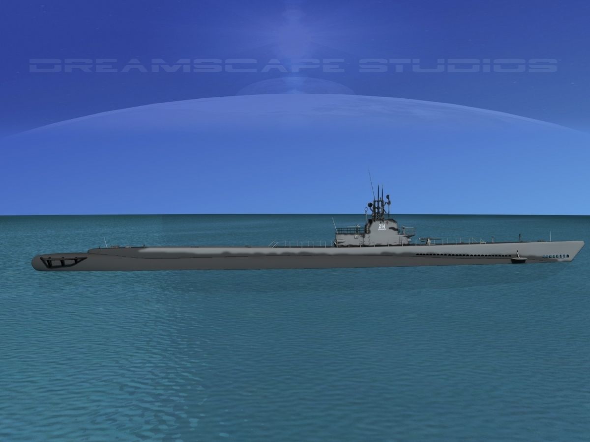 Gato Class Submarine SS214 USS Grouper 3D model rigged | CGTrader
