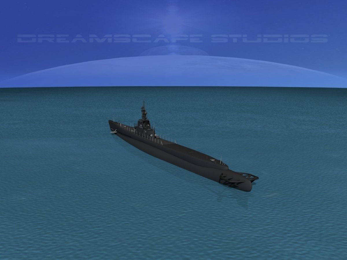 Gato Class Submarine SS-229 USS Flying Fish 3D model rigged | CGTrader