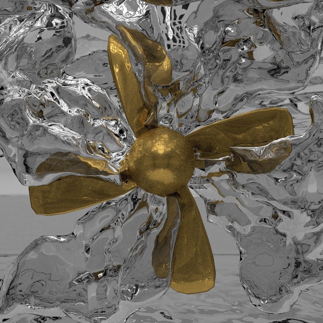 Ship Propeller 3D Model Game ready animated .obj .fbx .stl .blend .dae ...