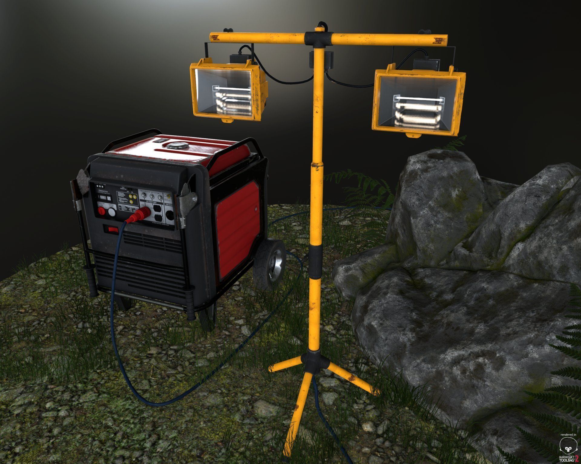 3D model Generator and spotlight VR / AR / low-poly | CGTrader