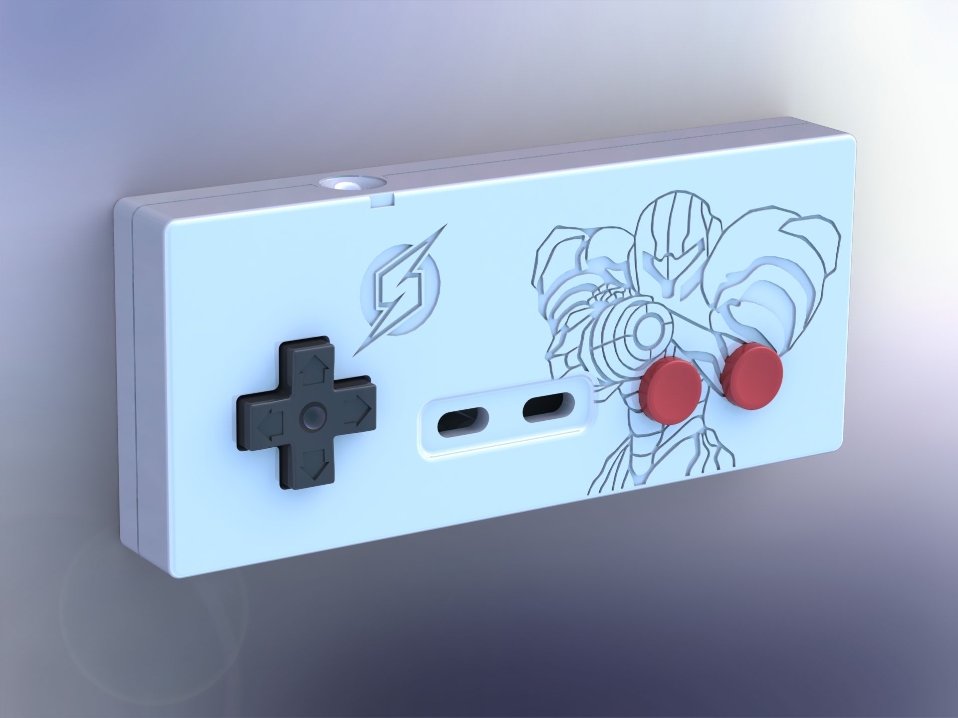 Printable Metroid-style NES controller 2 free 3D model 3D printable ...