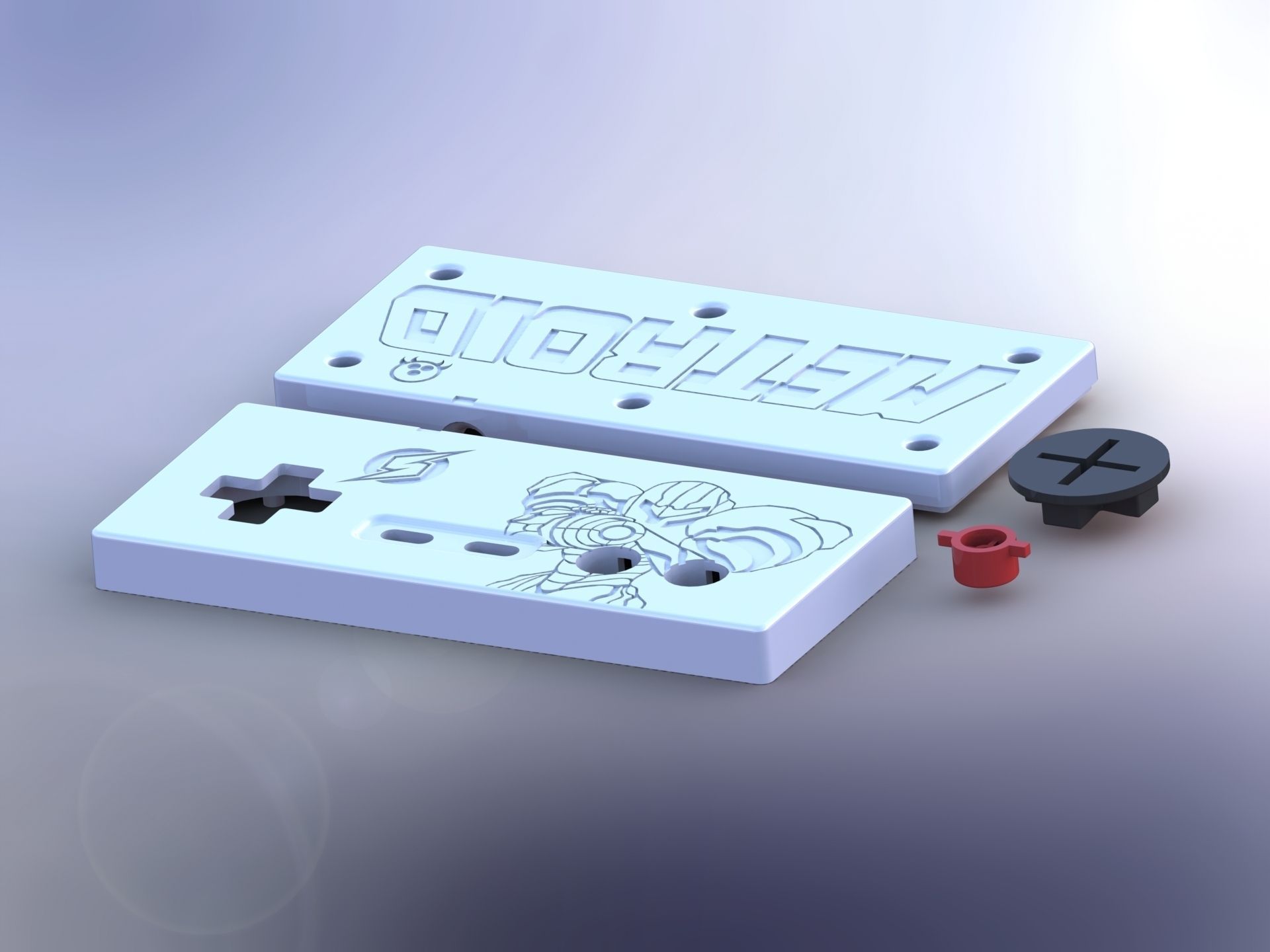 Printable Metroid-style NES controller 2 free 3D model 3D printable ...