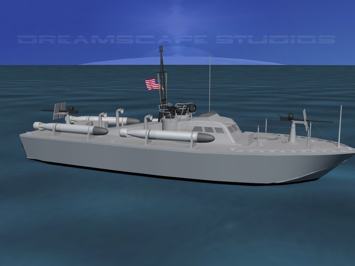 Higgins Class PT Boat PT00 3D Model rigged MAX OBJ 3DS DXF STL 3DM ...