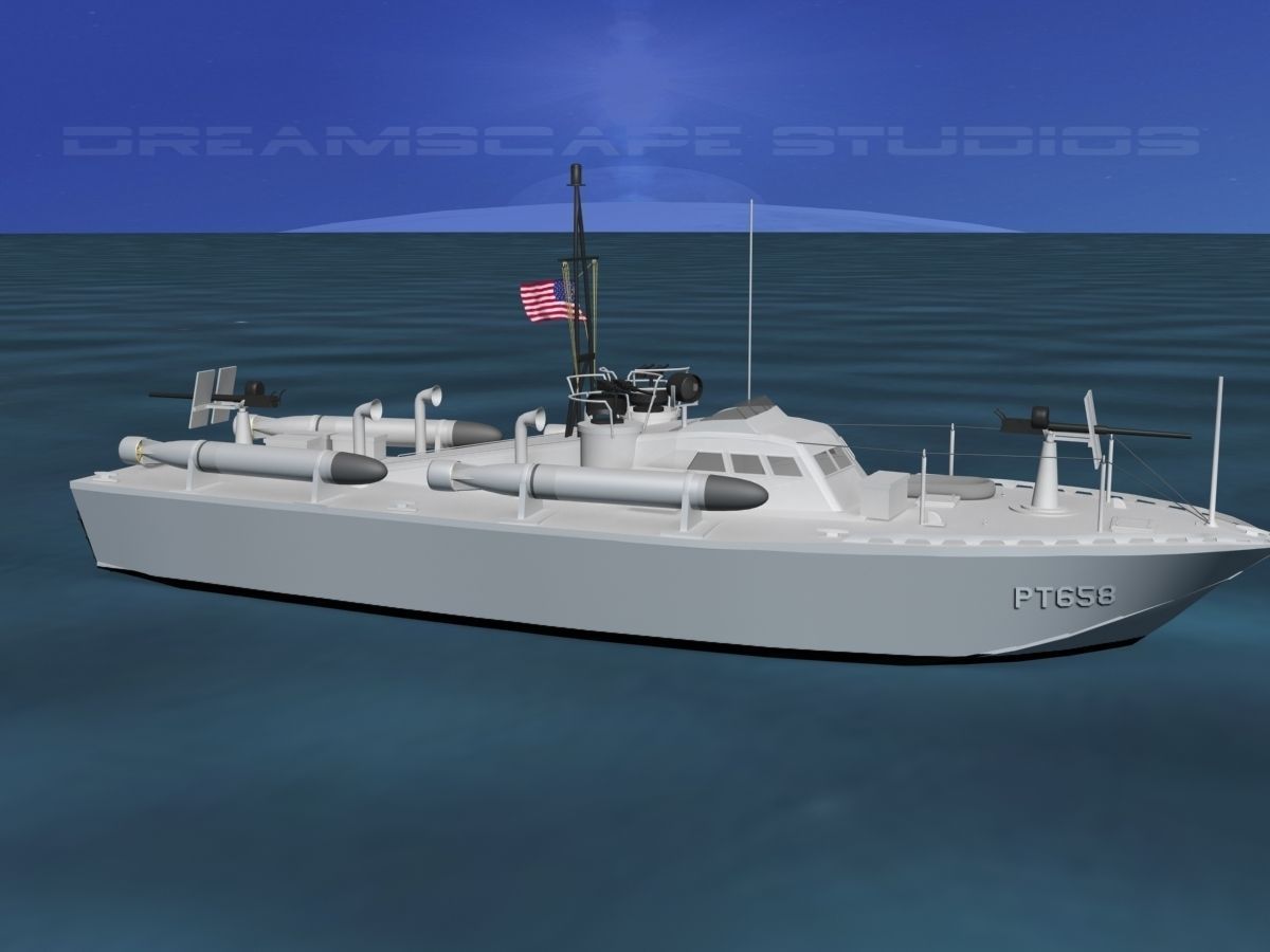 Higgins Class PT Boat PT658 3D model rigged | CGTrader