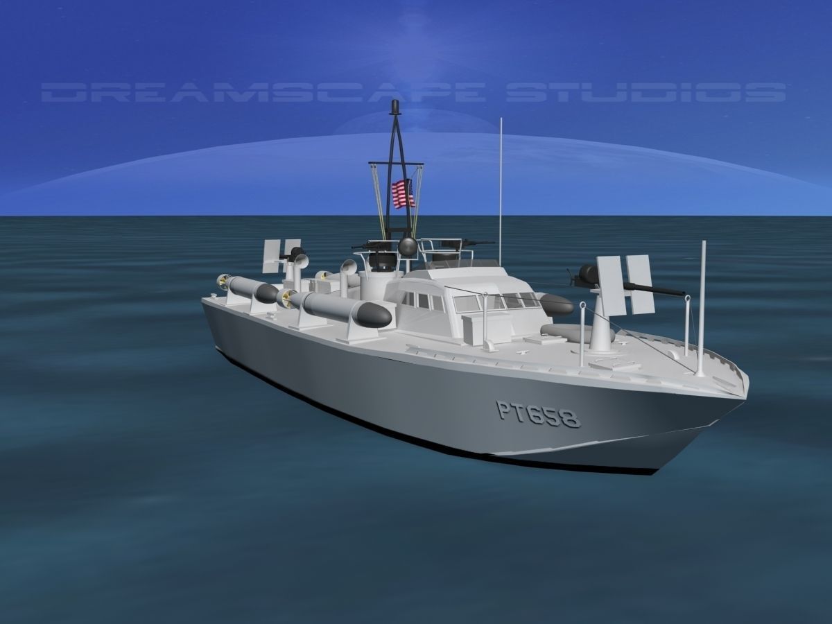 Higgins Class PT Boat PT658 3D model rigged | CGTrader