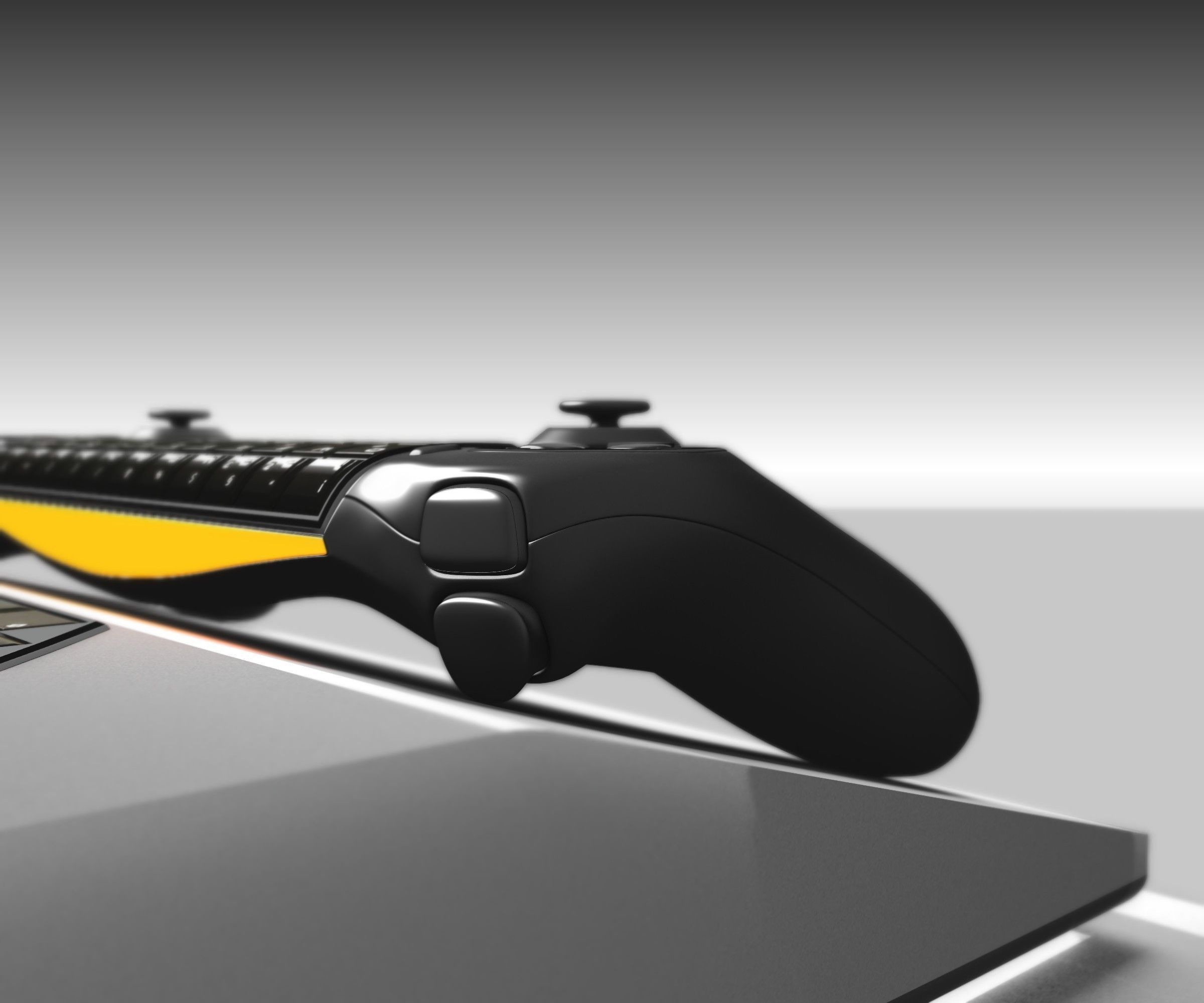 Gamepad Keyboard Hybrid idea free 3D model | CGTrader