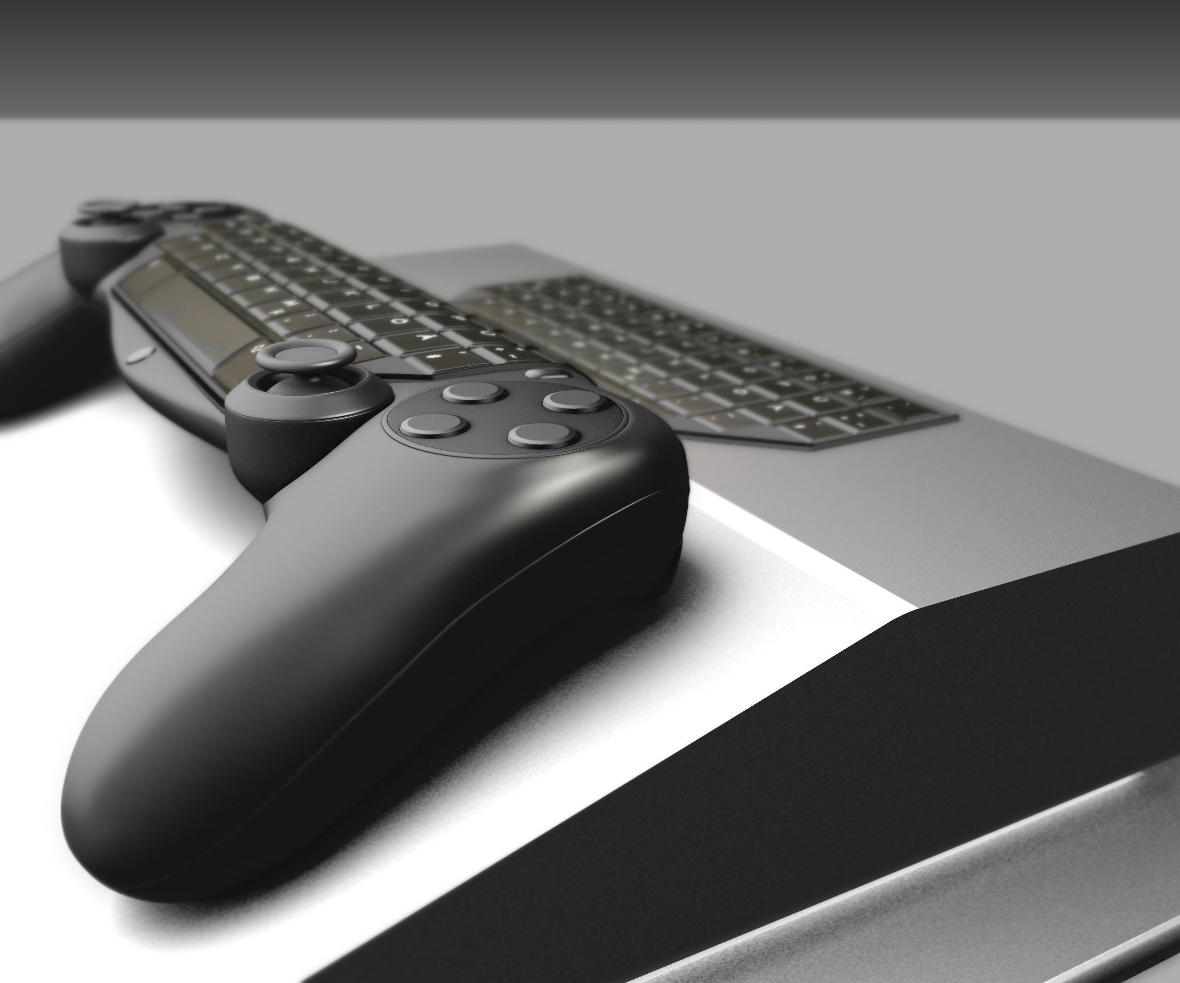Gamepad Keyboard Hybrid idea free 3D model | CGTrader