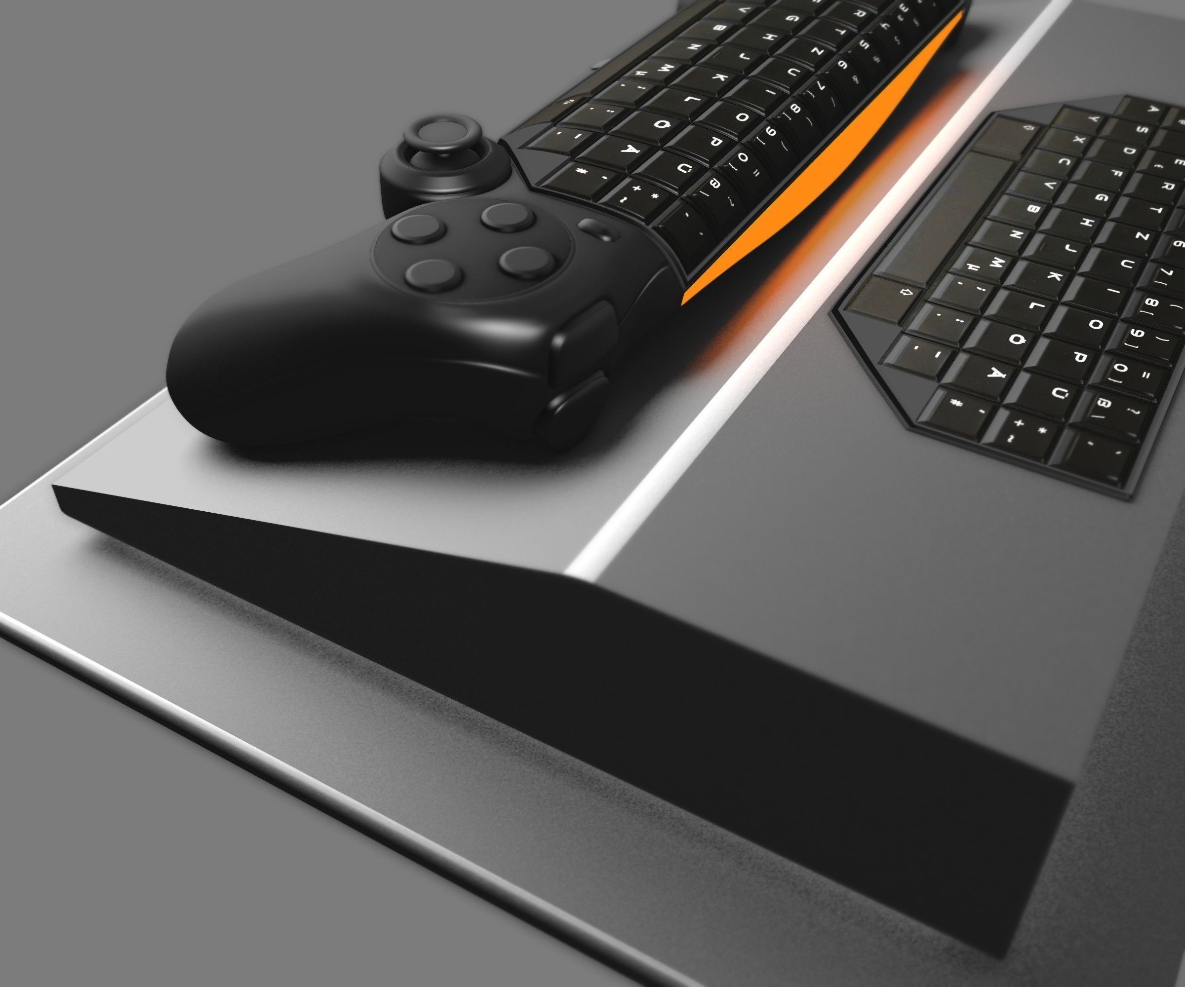 Gamepad Keyboard Hybrid idea free 3D model | CGTrader