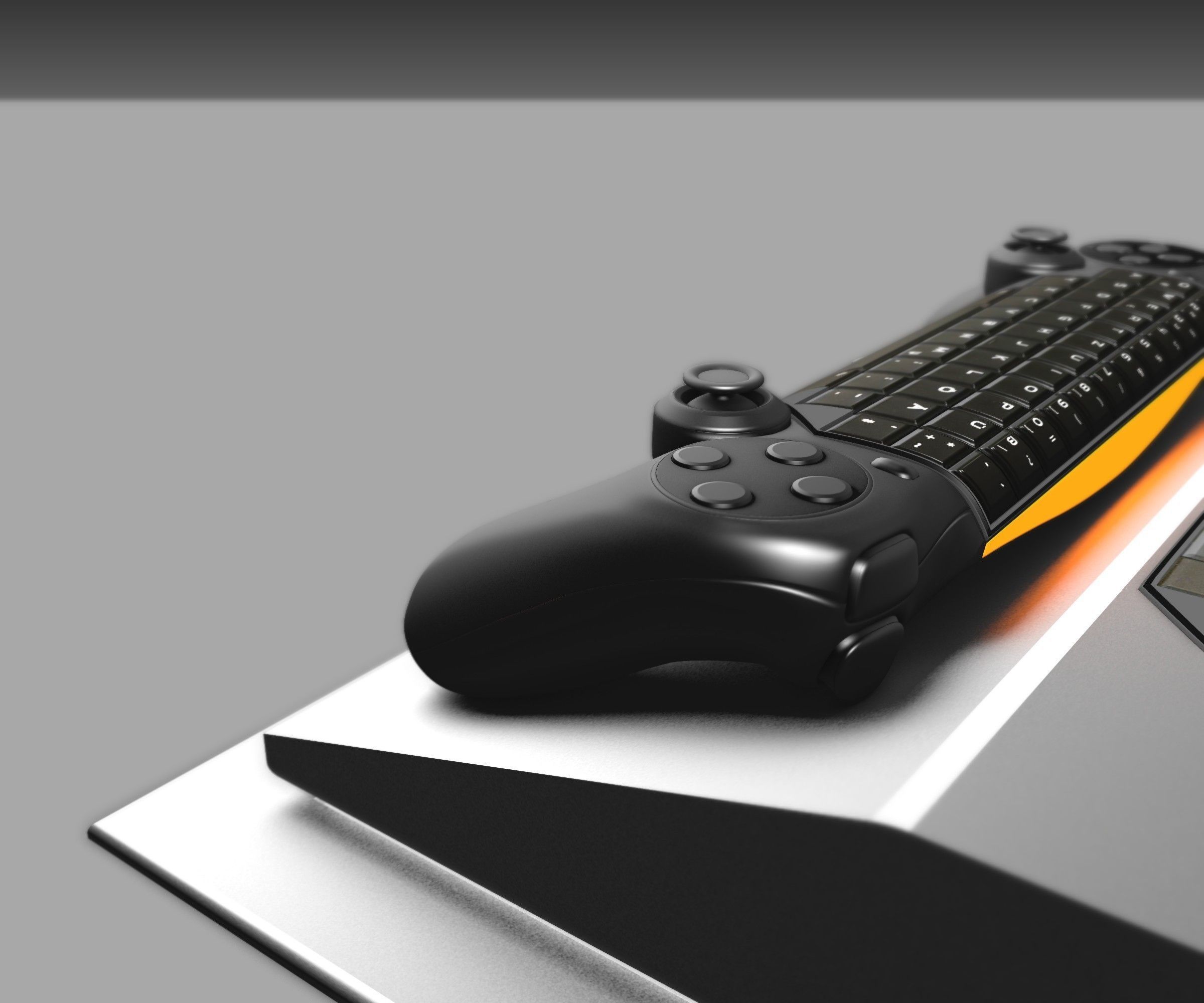 Gamepad Keyboard Hybrid idea free 3D model | CGTrader