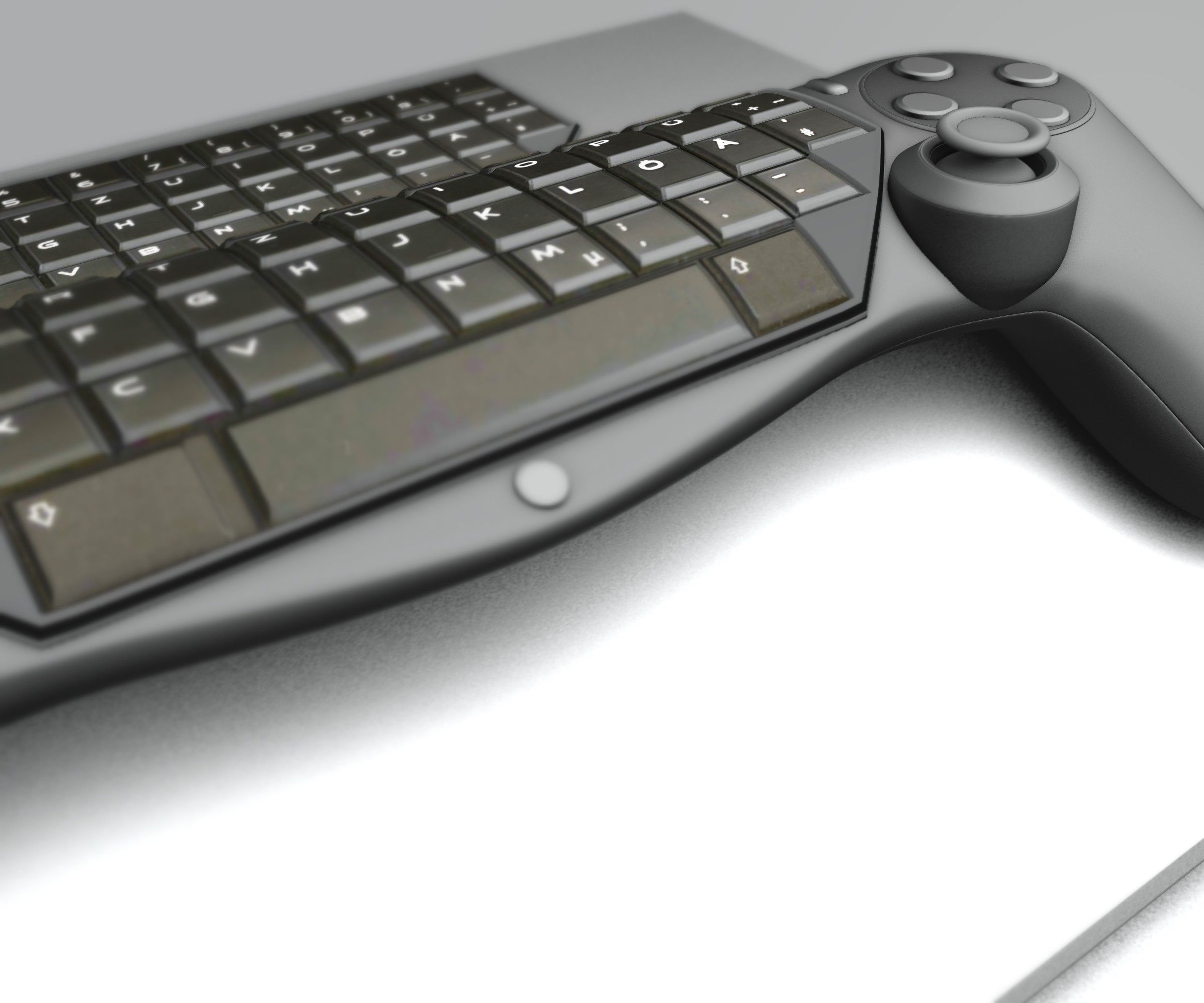 Gamepad Keyboard Hybrid idea free 3D model | CGTrader