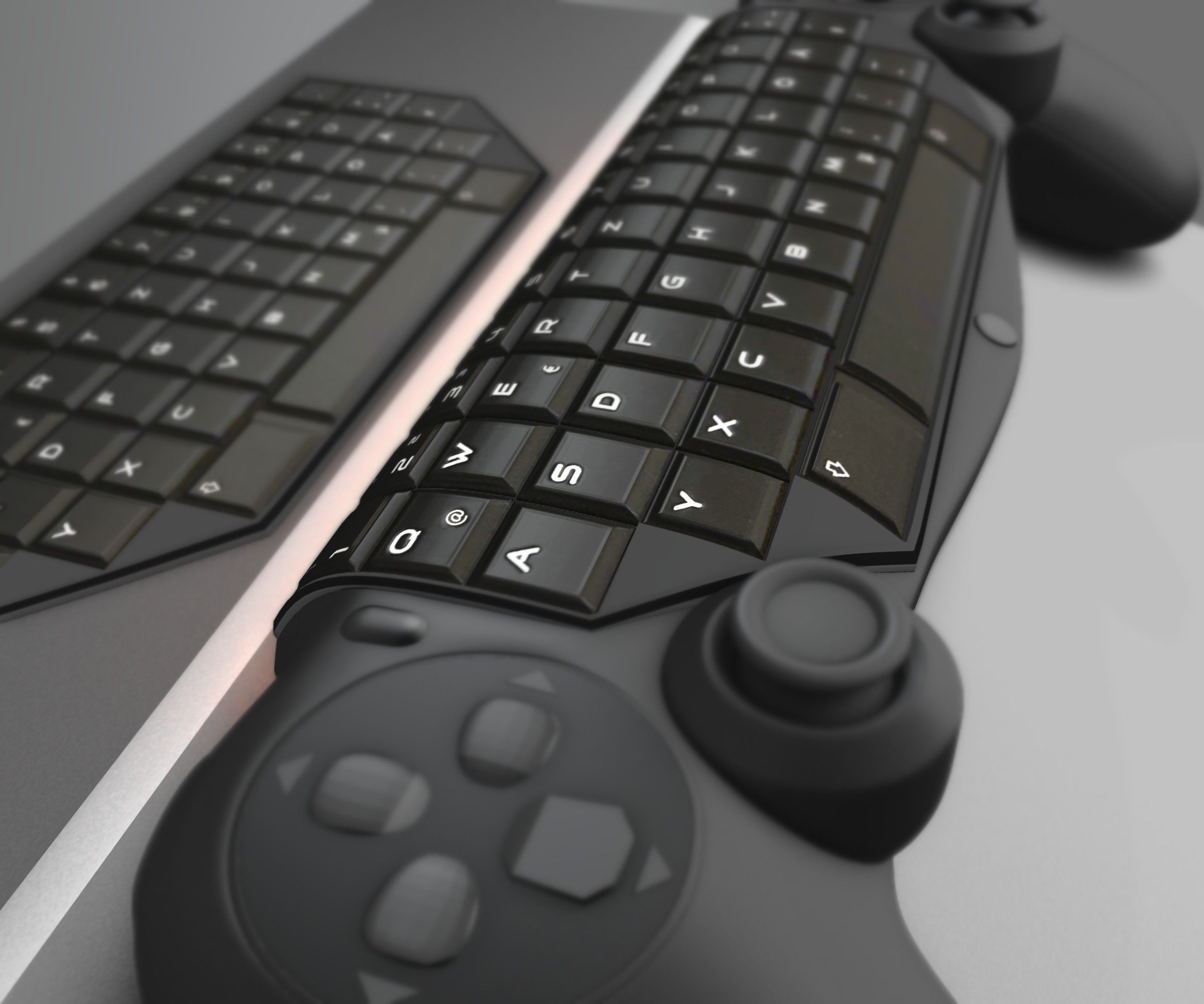Gamepad Keyboard Hybrid idea free 3D model | CGTrader