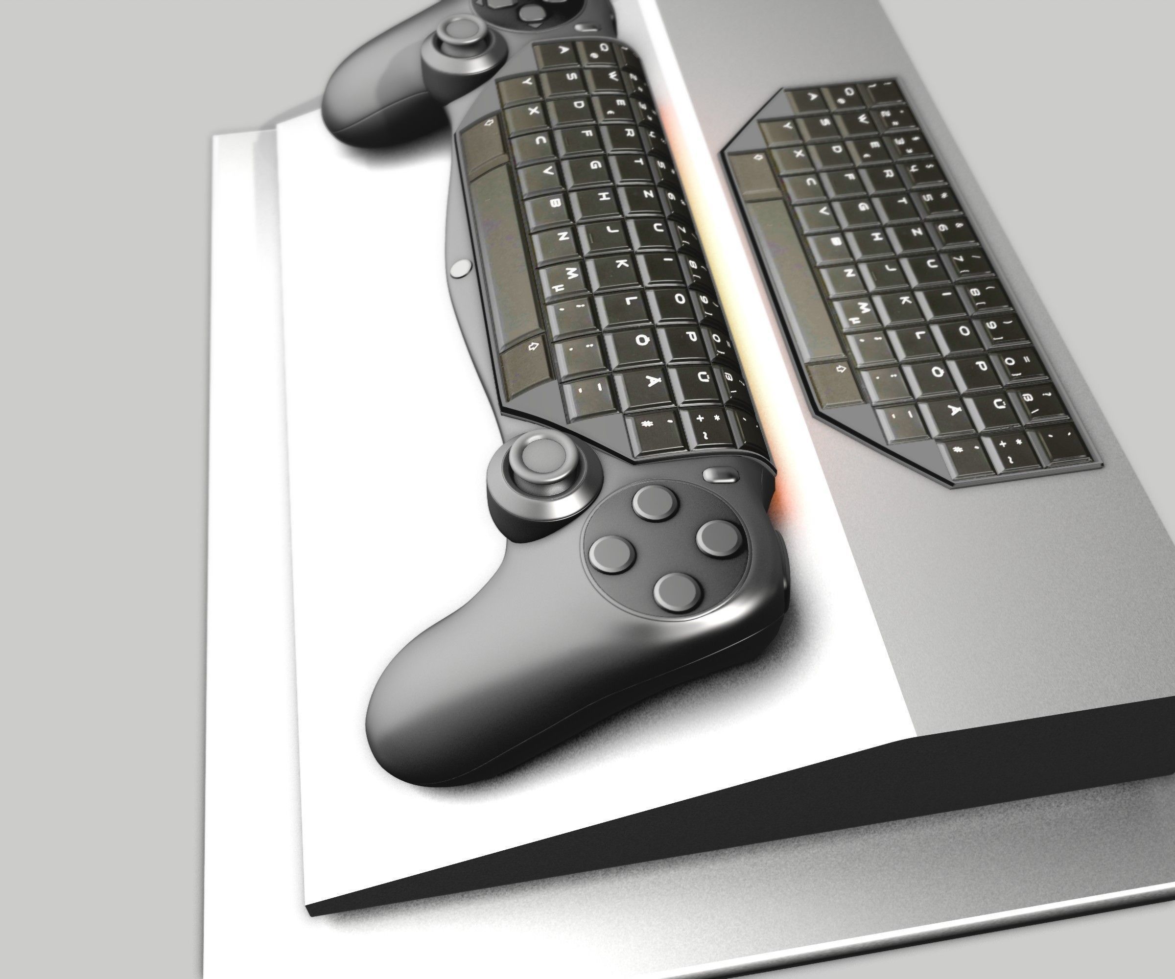 Gamepad Keyboard Hybrid idea free 3D model | CGTrader
