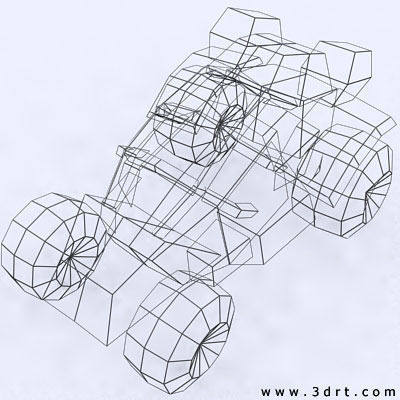 3D model 3DRT - Sci - Fi Forces - Jeep 4 VR / AR / low-poly | CGTrader