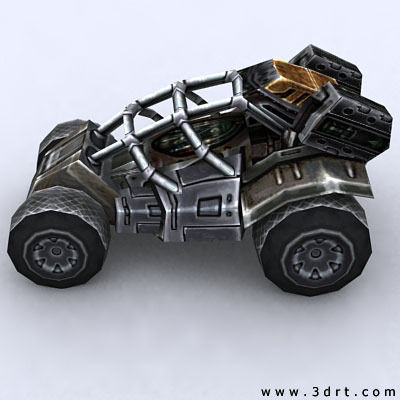 3D model 3DRT - Sci - Fi Forces - Jeep 4 VR / AR / low-poly | CGTrader