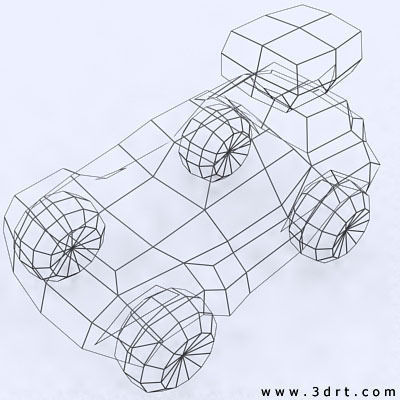 3D model 3DRT - Sci - Fi Forces - Jeep 1 VR / AR / low-poly | CGTrader