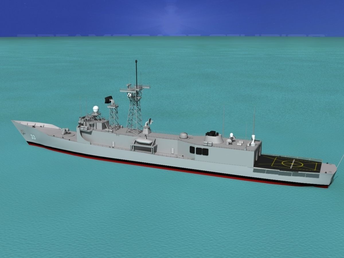 FFG-33 USS Jarrett Perry Class Frigate 3D model rigged | CGTrader