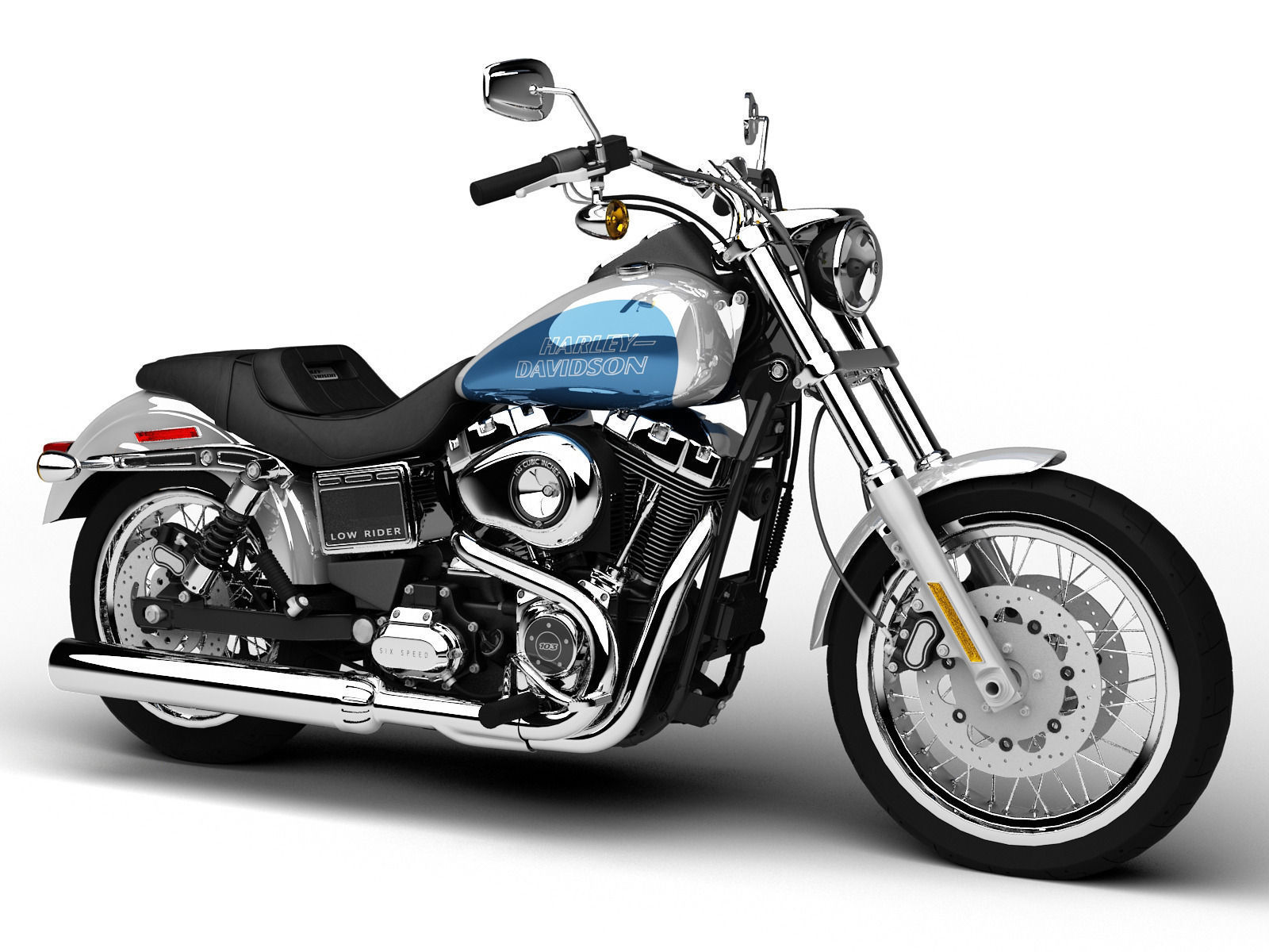 Harley-Davidson FXDL Dyna Low Rider 2015 3D Model MAX OBJ 3DS FBX C4D ...