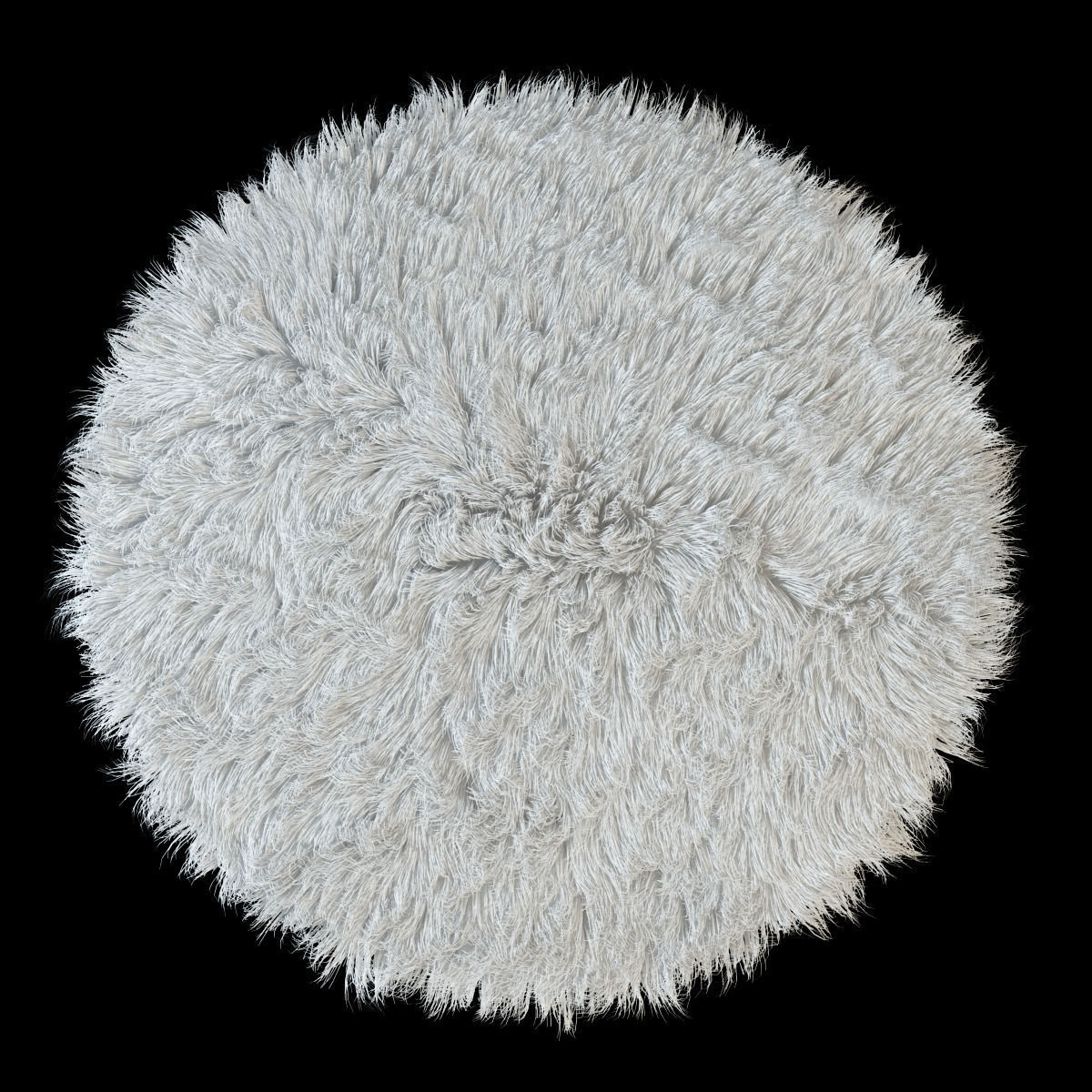 Round rug Flokati 3D model | CGTrader