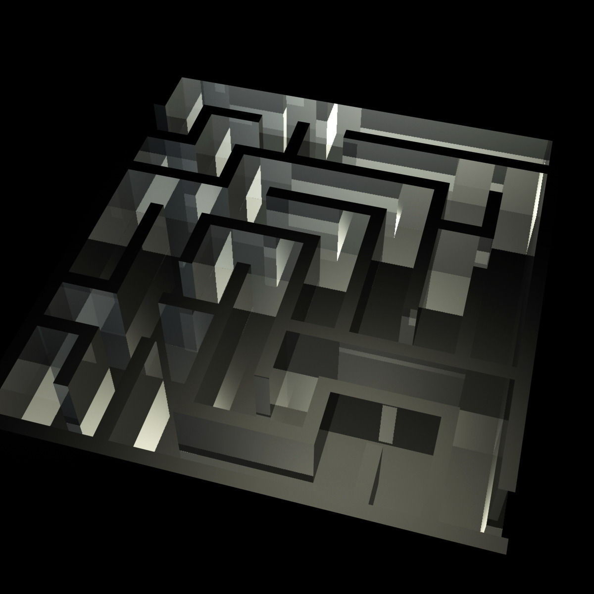Maze of mirror free 3D model | CGTrader