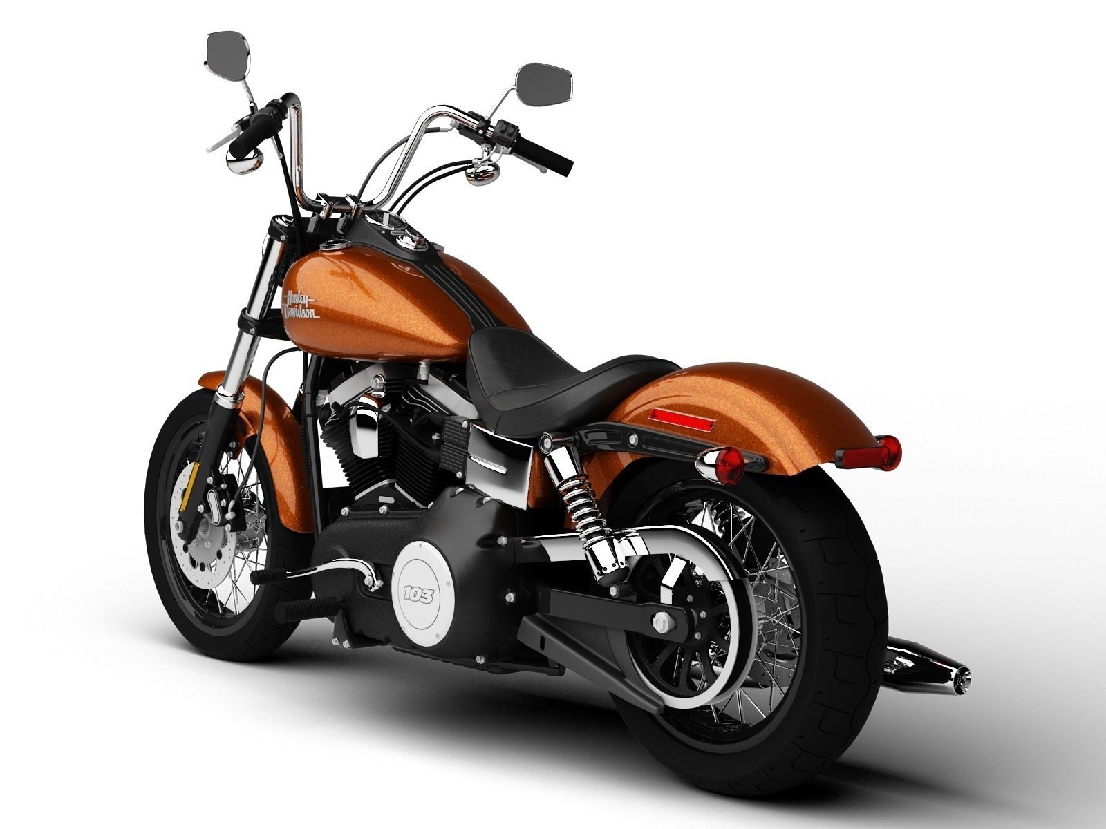 Harley-Davidson FXDB Dyna Street Bob 2015 3D model | CGTrader