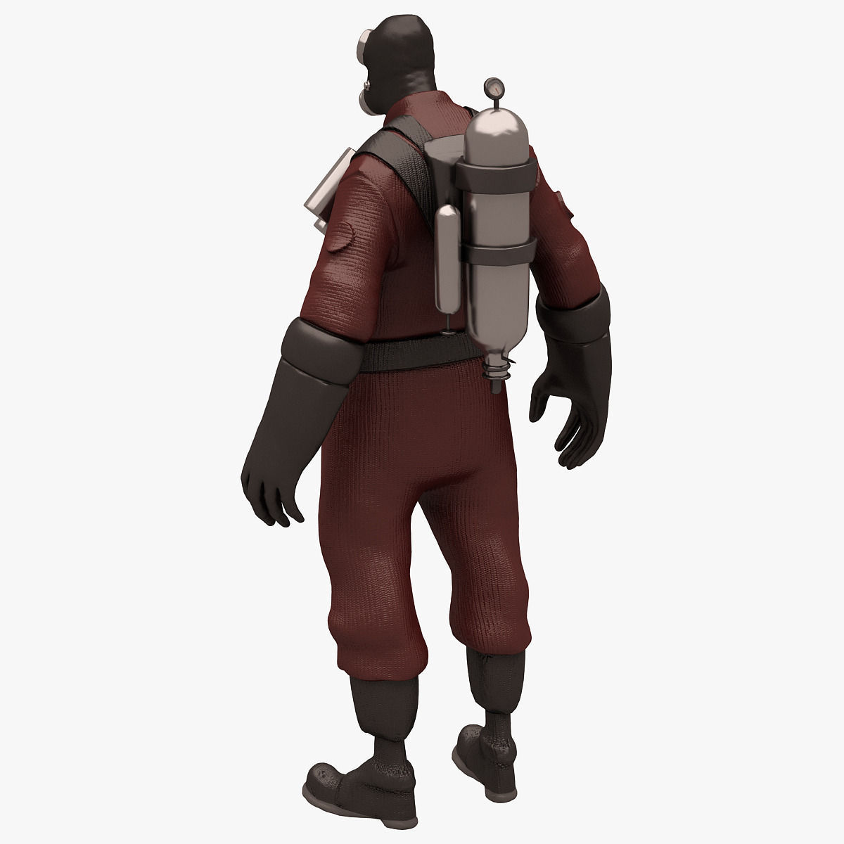 Pyro 2 TEAM FORTRESS 2 Not Rigged 3D Model Game ready .max .obj .fbx ...