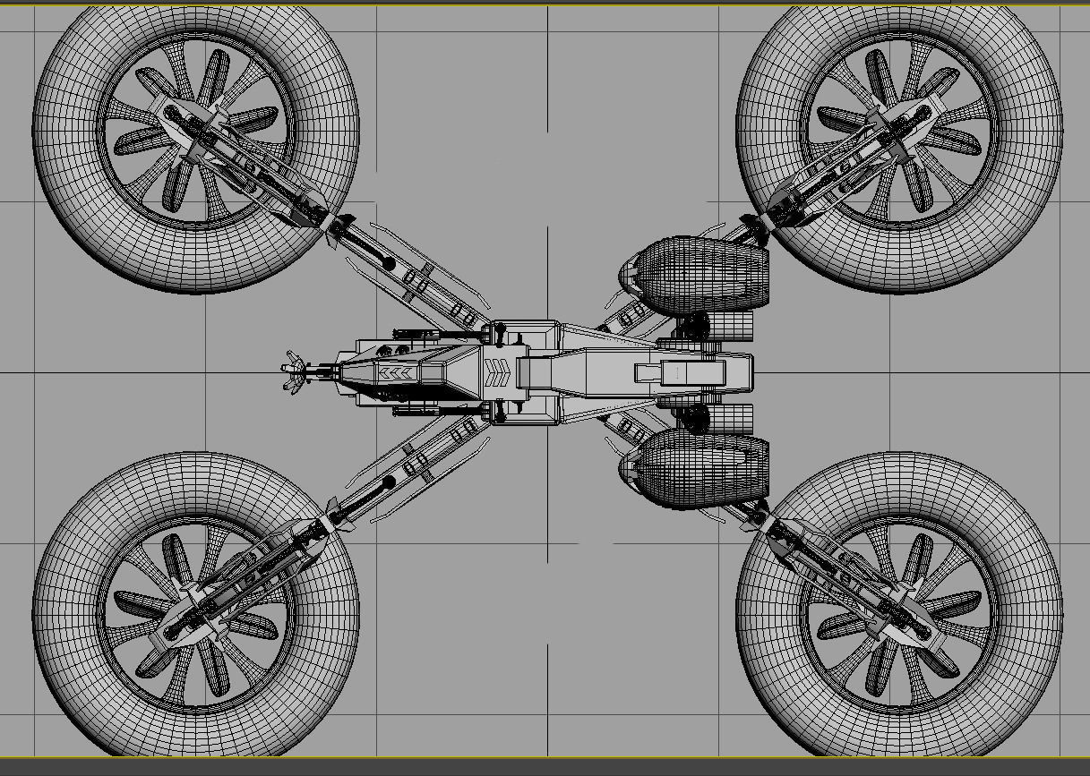 water strider scifi vehicle free 3D model | CGTrader