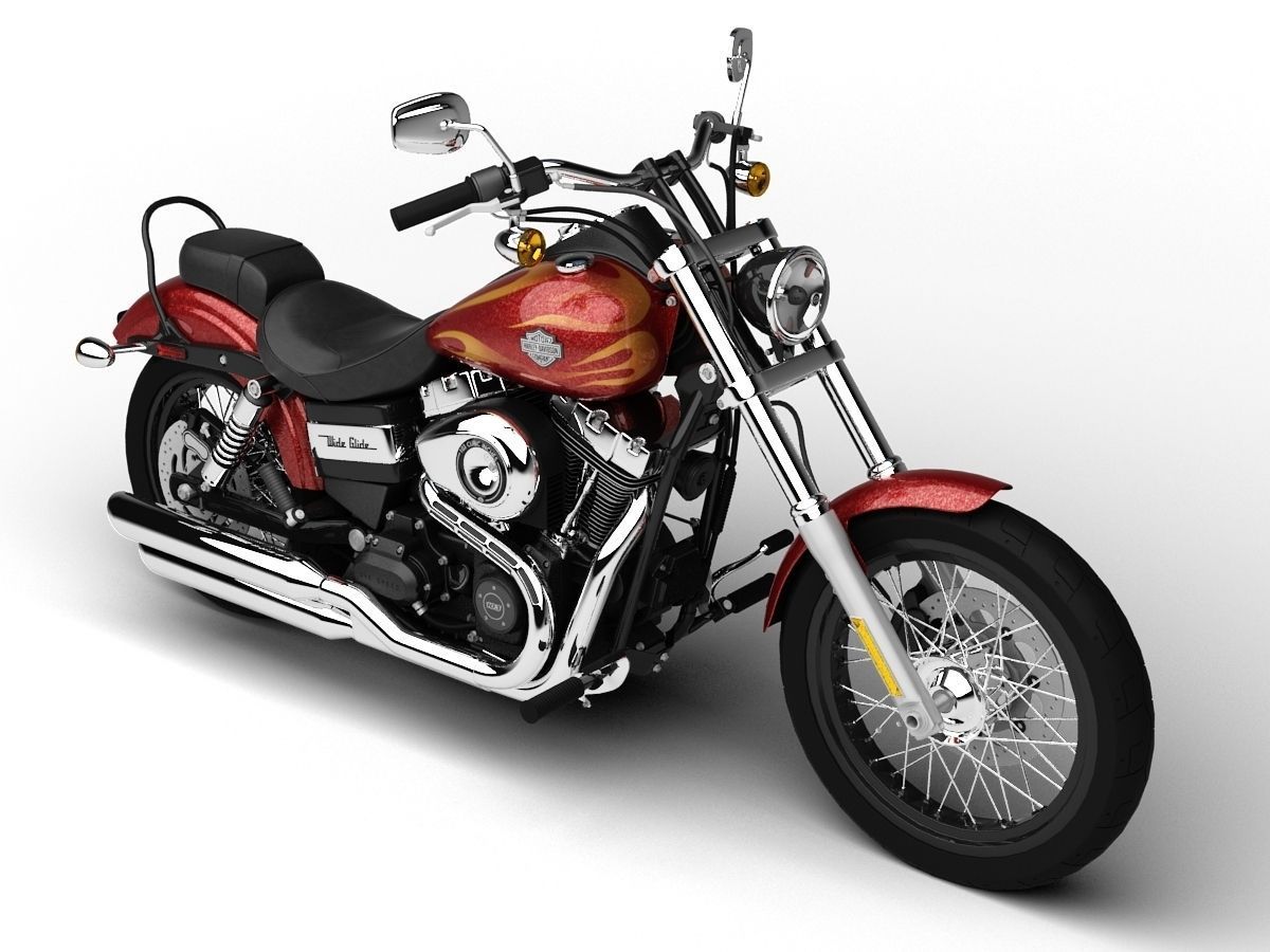 Harley-Davidson FXDWG Dyna Wide Glide 2015 3D model | CGTrader