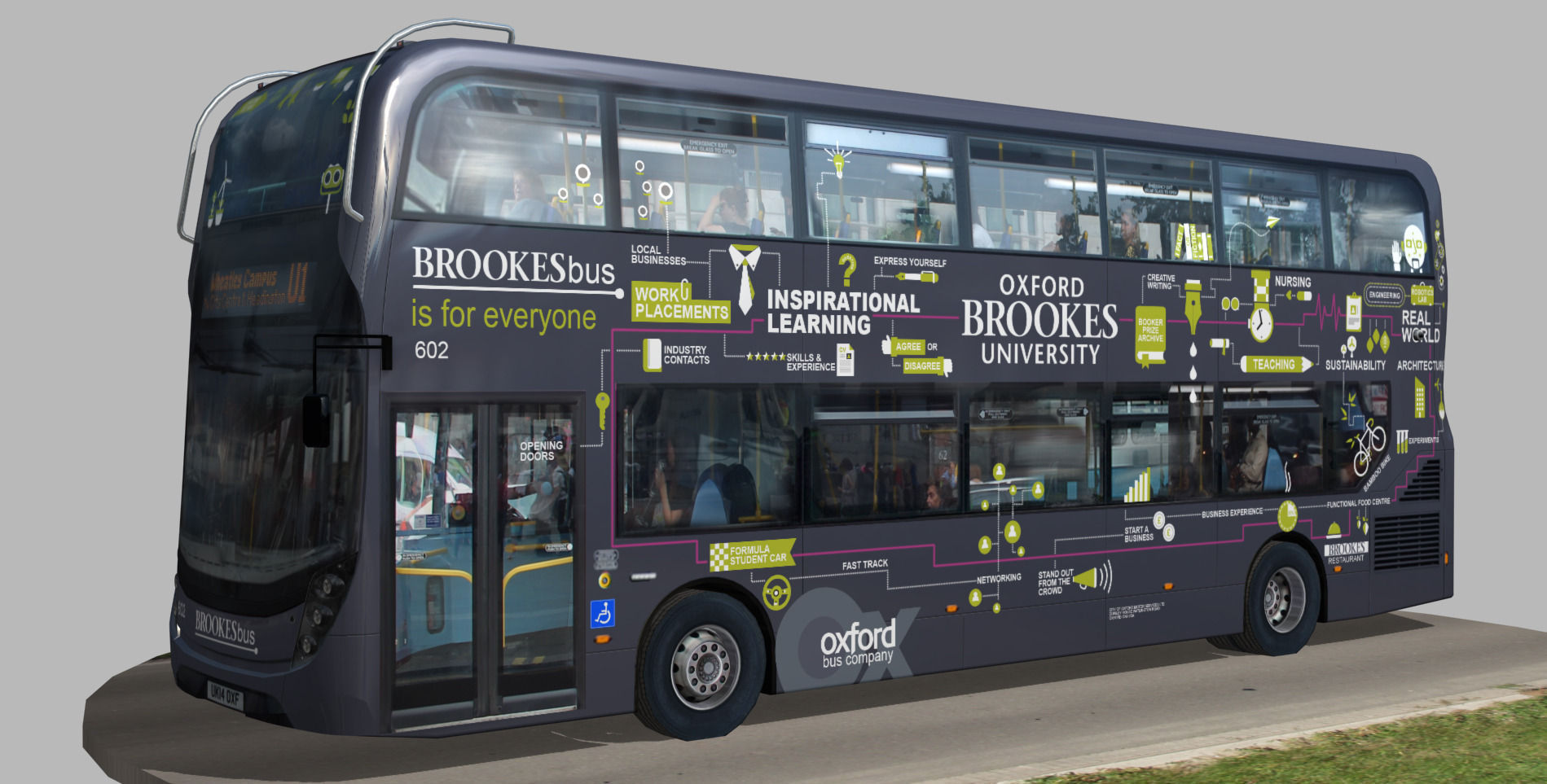 Alexander Dennis Enviro 400 MMC Brookes bu... 3D Model Game ready ...