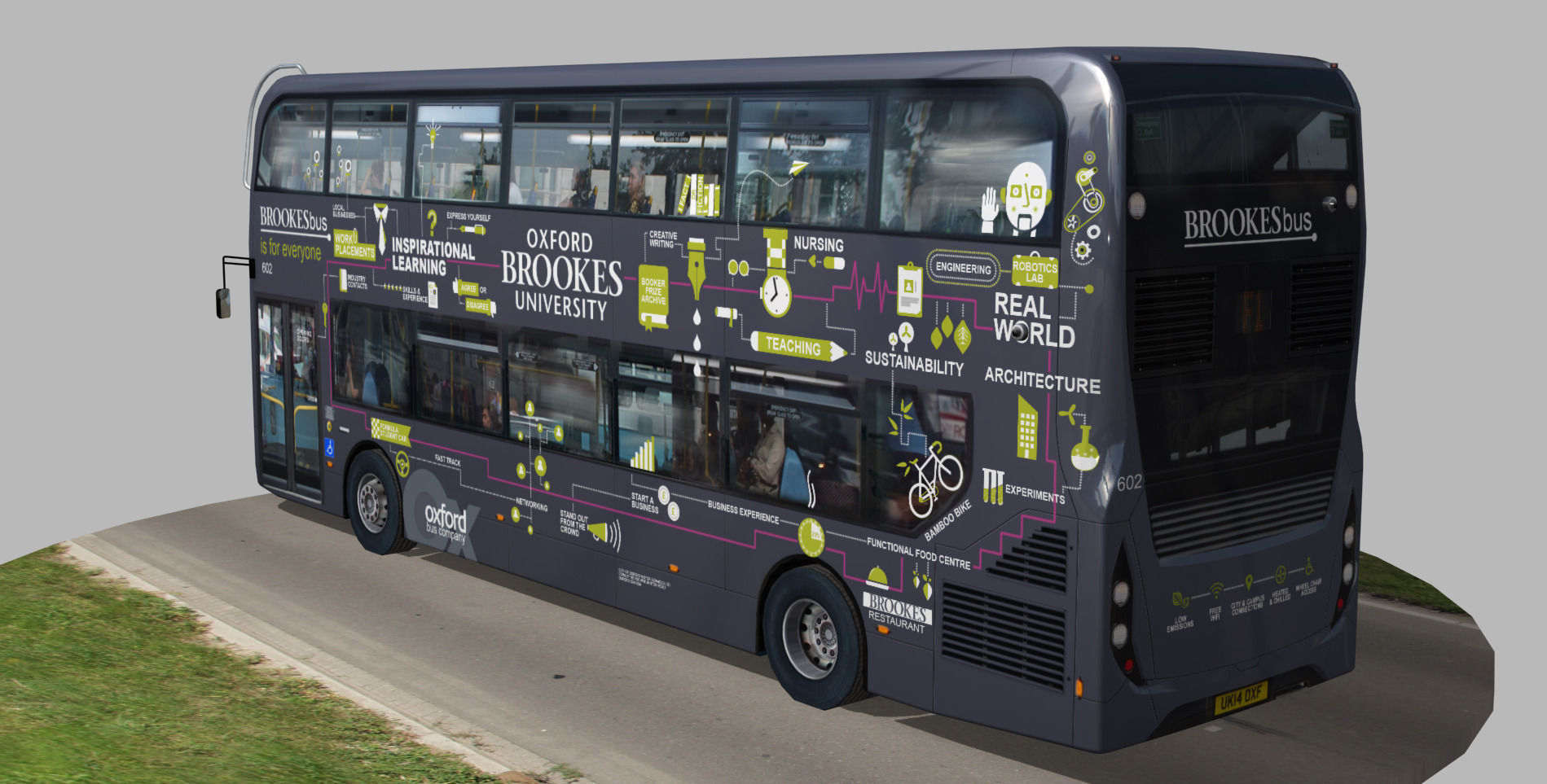 3D model Alexander Dennis Enviro 400 MMC Brookes bus livery VR / AR ...