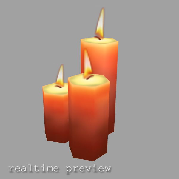 3D model Candles - Low Poly realtime VR / AR / low-poly | CGTrader